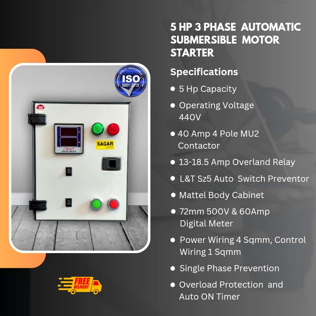 Up to 7.5 Hp 3 Phase Automatic Motor Starter